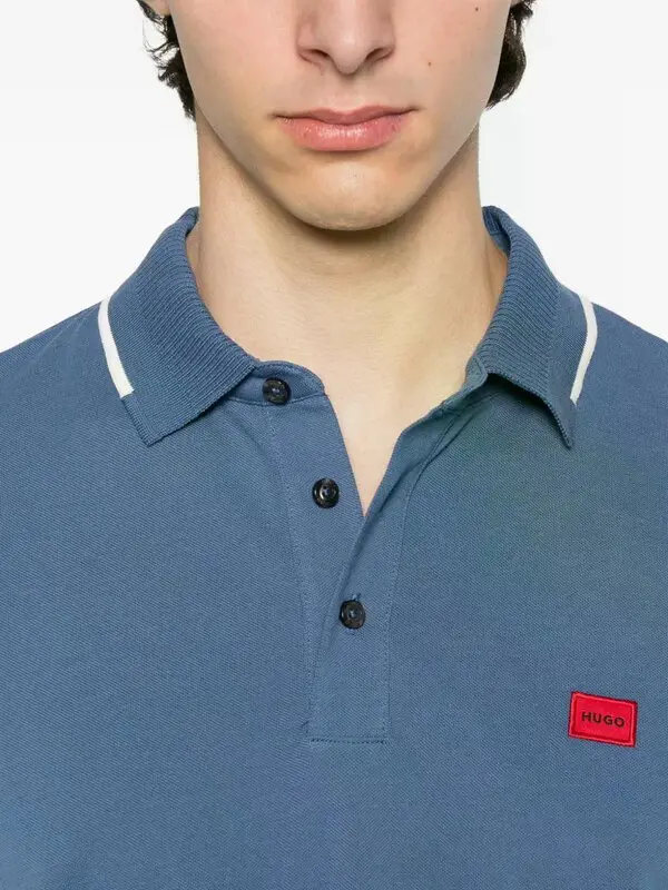 Hugo Tipped-collar Logo Polo Shirt