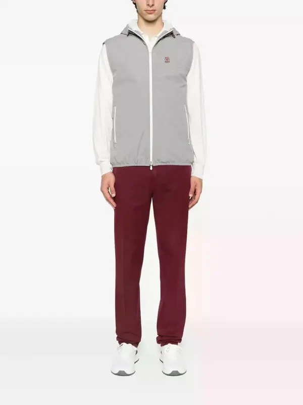 Brunello Cucinelli Hooded Zip-front Vest