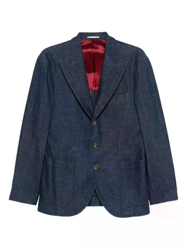 Brunello Cucinelli Three-button Patch-pocket Blazer
