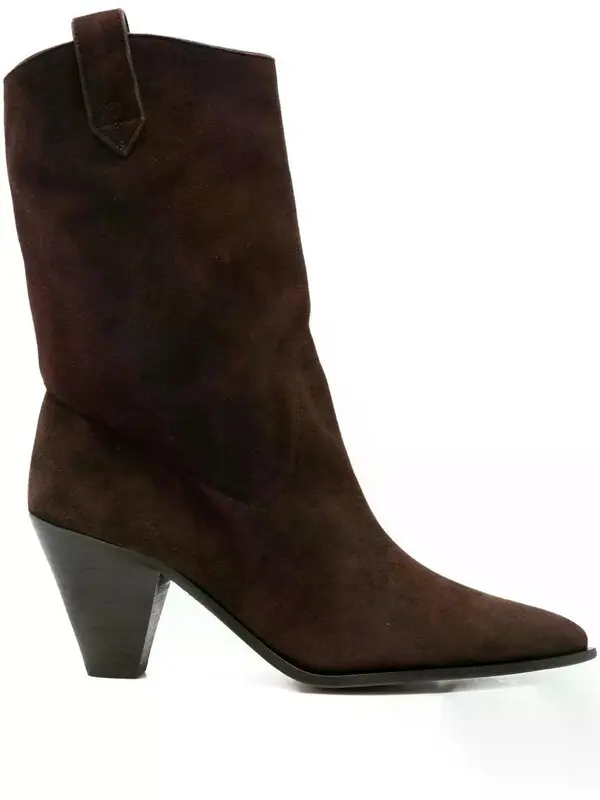 AQUAZZURA - 80mm Suede Leather Cowboy Boots