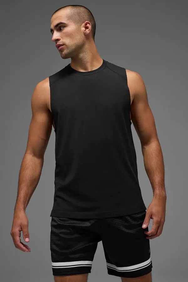 Alo Yoga Vapor Muscle Tank Top - Black