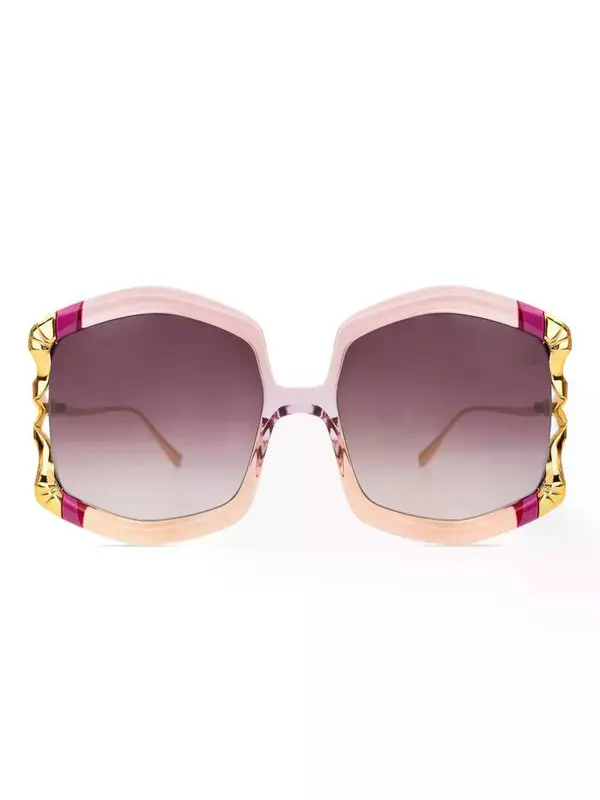 Anna-Karin Karlsson La Vie En Rose Geometric-frame Sunglasses - Pink