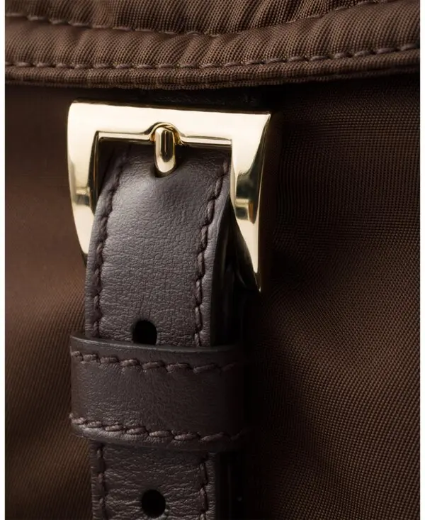 Prada Large Re-nylon Flap Shoulder Bag - Brown