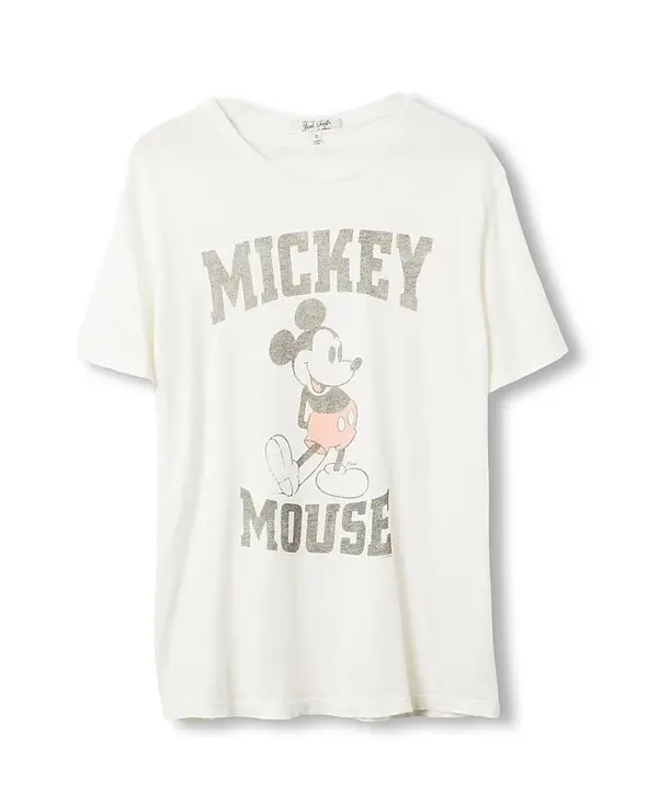 Junk Food Clothing Sporty Mickey Vintage Tee - Vintage White