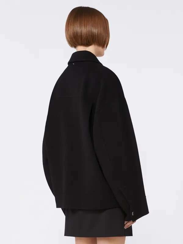 Max Mara Double-faced Wool Pea Coat With Leather Belt