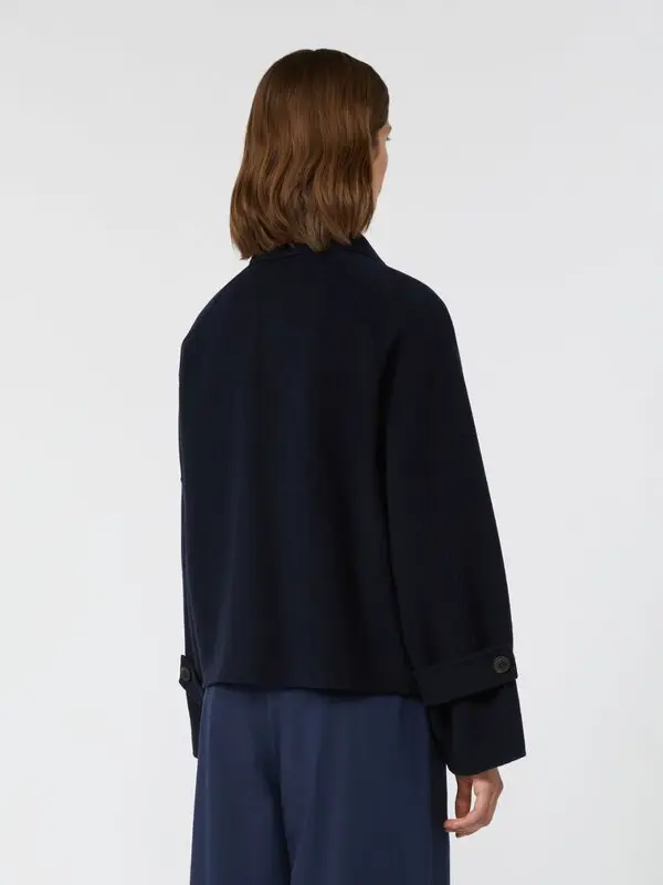 Max Mara Wool Broadcloth Cropped Coat