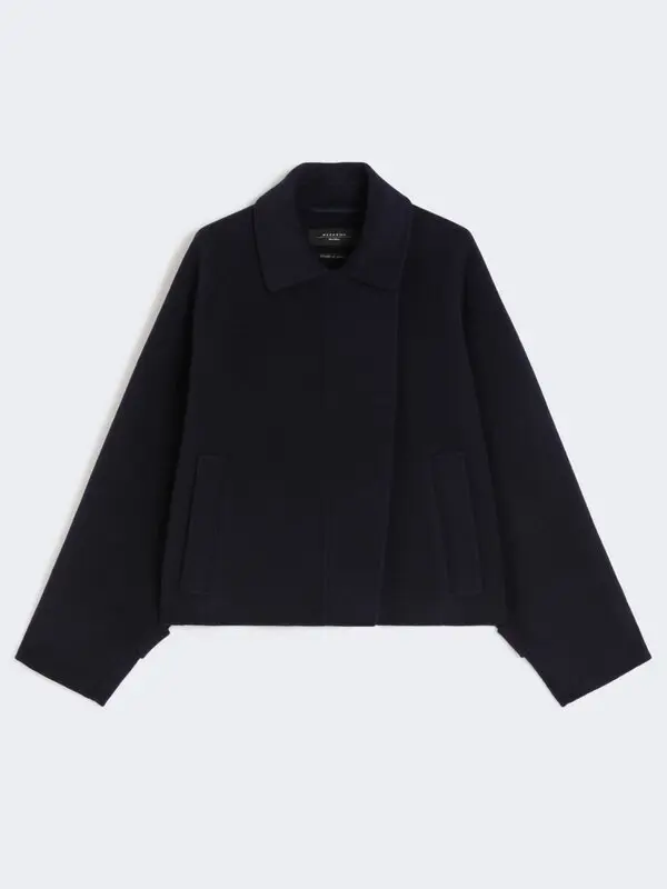 Max Mara Wool Broadcloth Cropped Coat