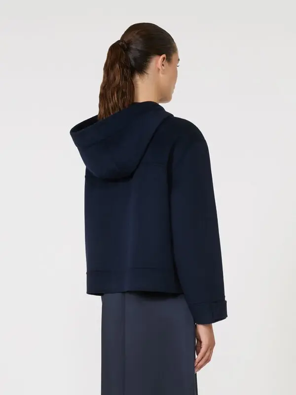 Max Mara Hooded Wool Jacket - Navy