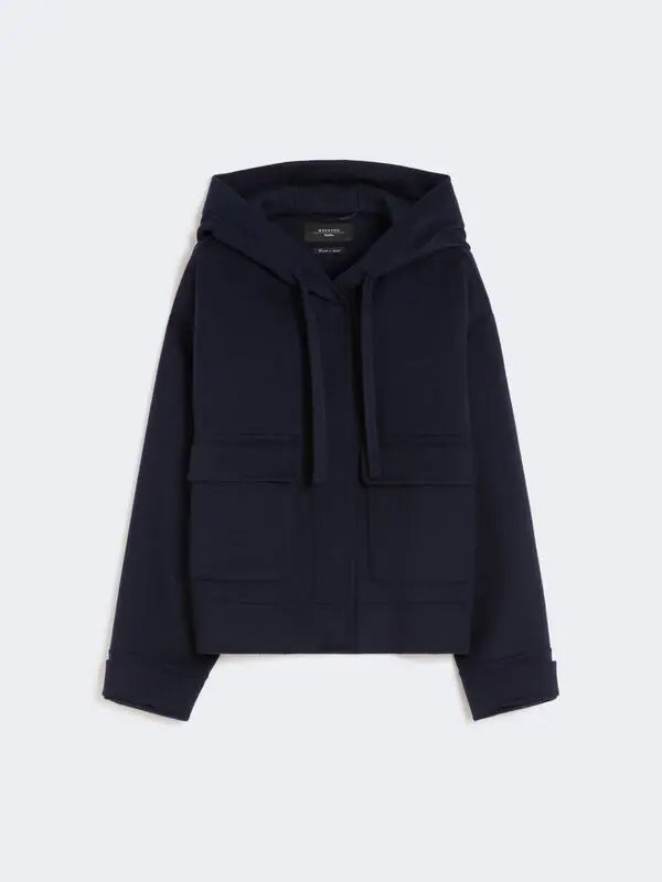 Max Mara Hooded Wool Jacket - Navy