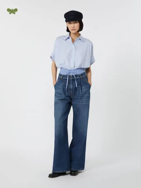 Max Mara Wide-leg Denim Trousers