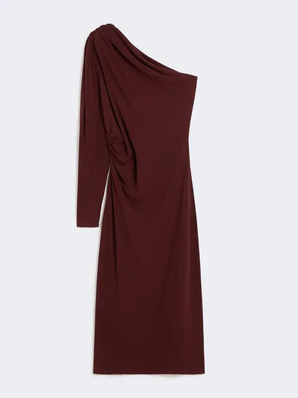 Max Mara Jersey One-shoulder Midi Dress