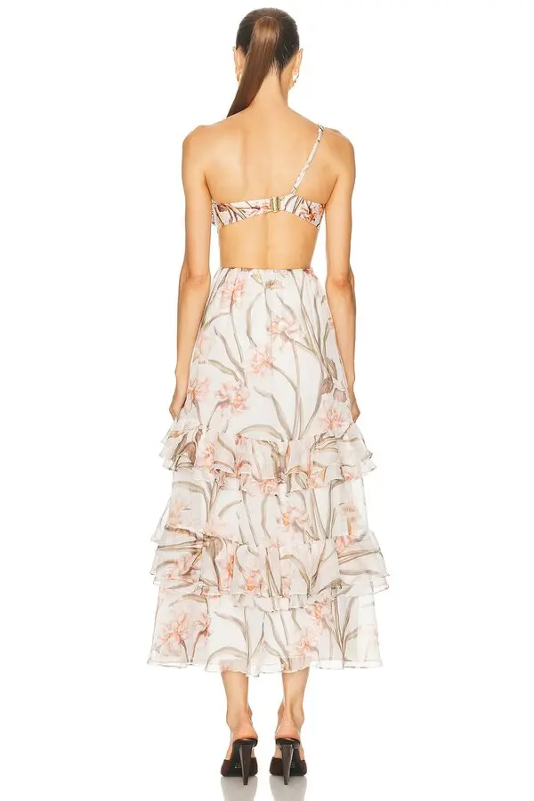 PatBO Botanic Retro Flower Applique Beach Dress