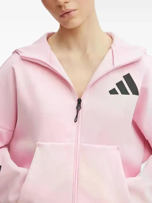 Adidas Logo-detail Zip-up Hoodie