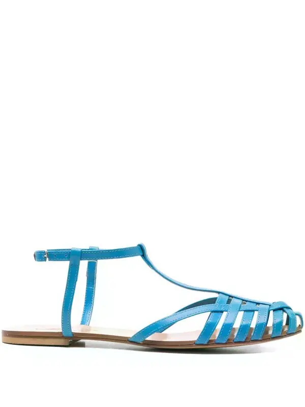 ANNA F. 512 T-bar Caged Sandals - Blue