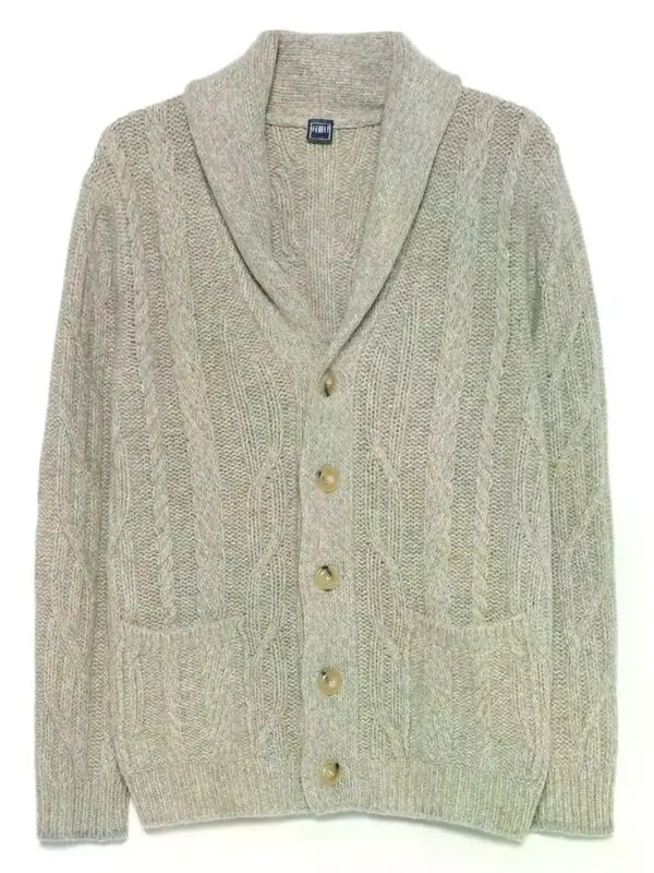 Fedeli Cable-knit Shawl-collar Cardigan