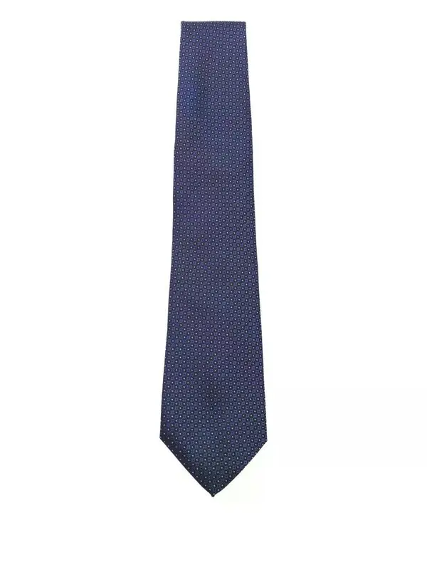 Canali Geometric Pattern Tie - Blue