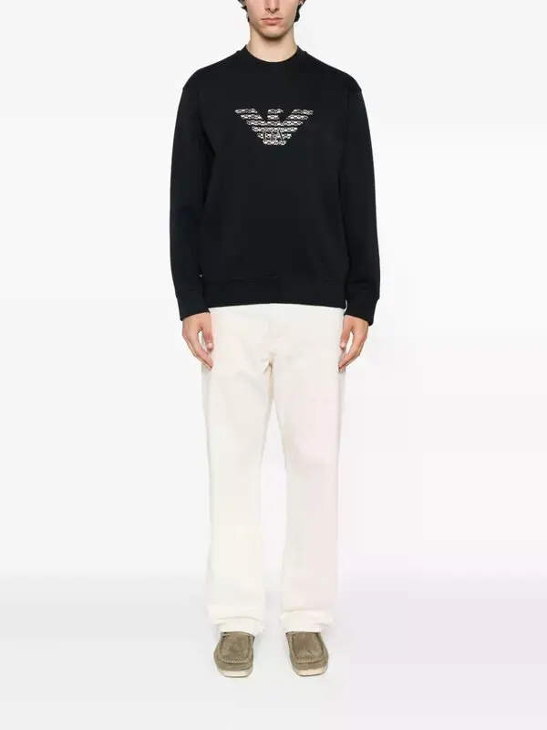 Emporio Armani Eagle-emblem Embroidered Sweatshirt