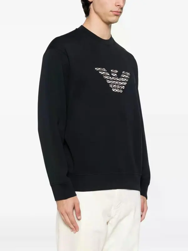 Emporio Armani Eagle-emblem Embroidered Sweatshirt