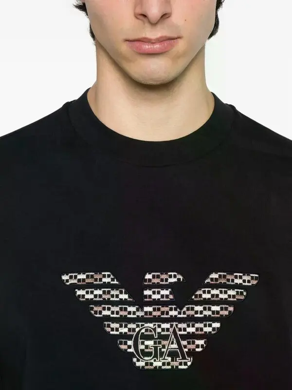 Emporio Armani Eagle-emblem Embroidered Sweatshirt
