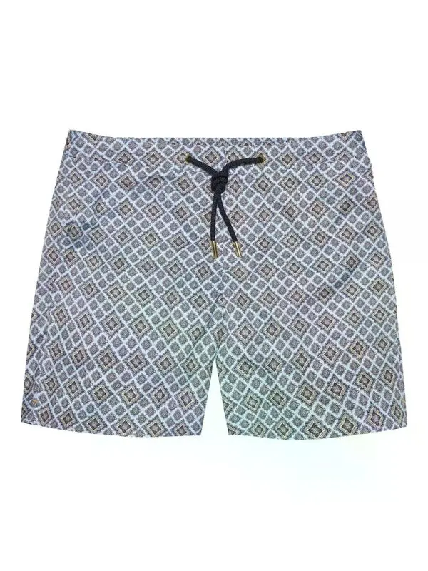 Orlebar Brown Geometric-print Swim Shorts - Blue