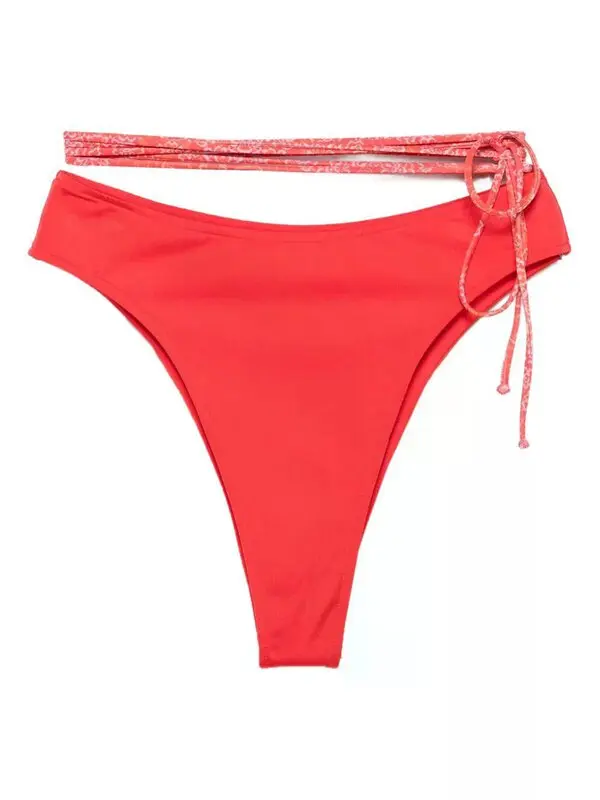 ROBERTA EINER X Kiss ‘n Thrill Sienna High-rise Bikini Bottoms - Red
