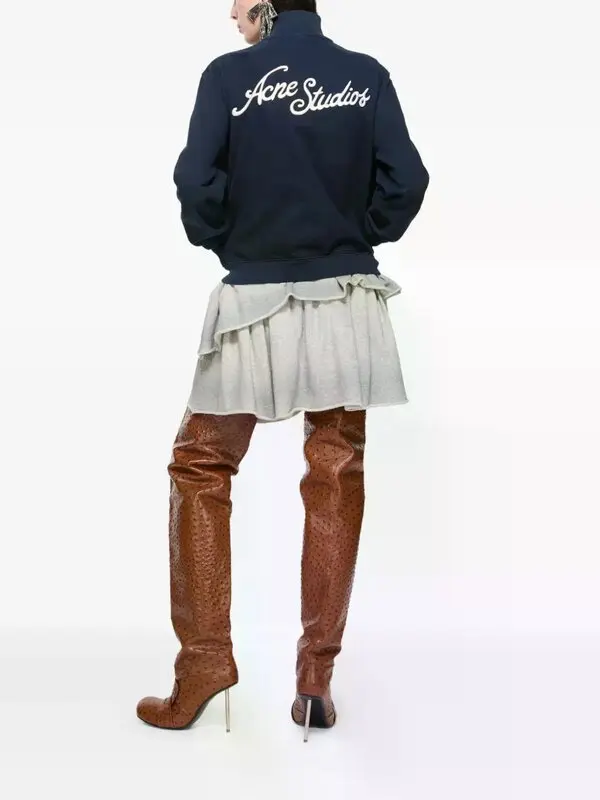 Acne Studios Logo-embroidered Zip-up Sweatshirt
