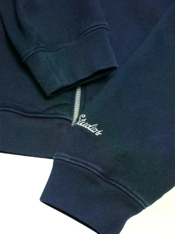 Acne Studios Logo-embroidered Zip-up Sweatshirt