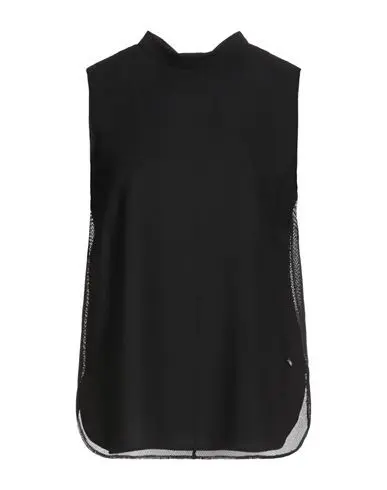 Armani Exchange Woven Tulle Top - Black