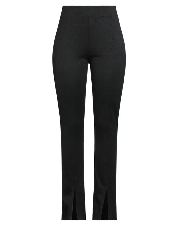 Karl Lagerfeld Viscose And Metallic Fiber Straight-leg Pants - Black