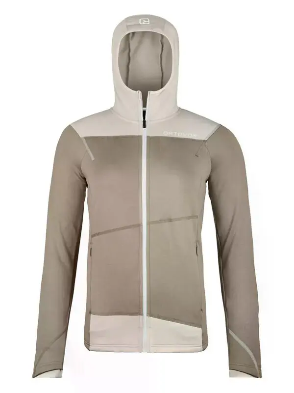 ORTOVOX Hooded Panelled Track Jacket - Neutrals
