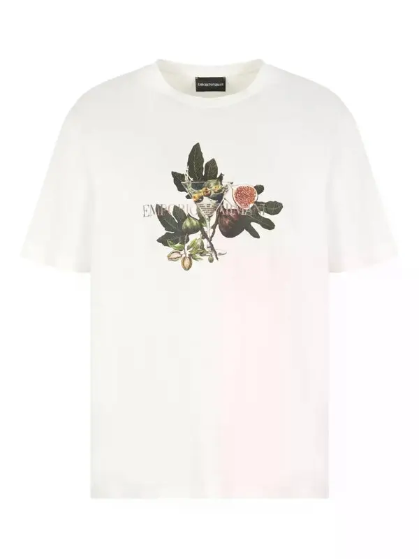Emporio Armani Fig-print T-shirt - White