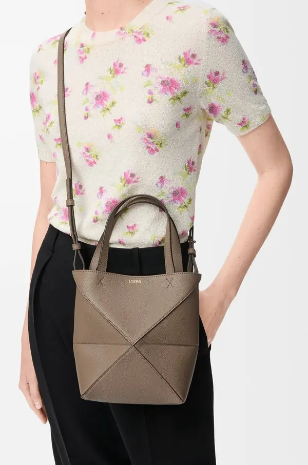 Loewe Mini Puzzle Fold Tote - Taupe