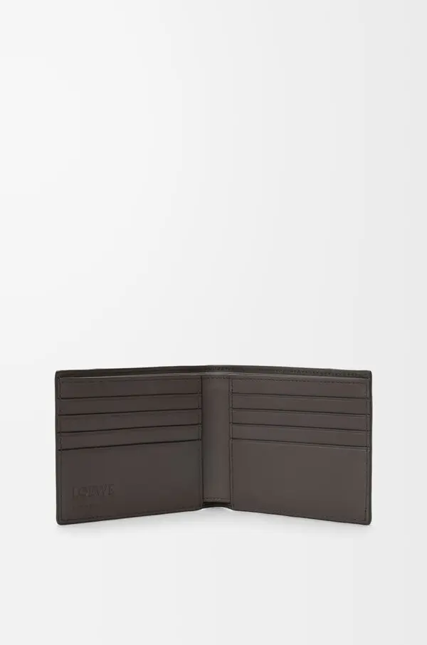 Loewe Puzzle Bifold Wallet In Supple Grained Leather Skin - Dark Grey