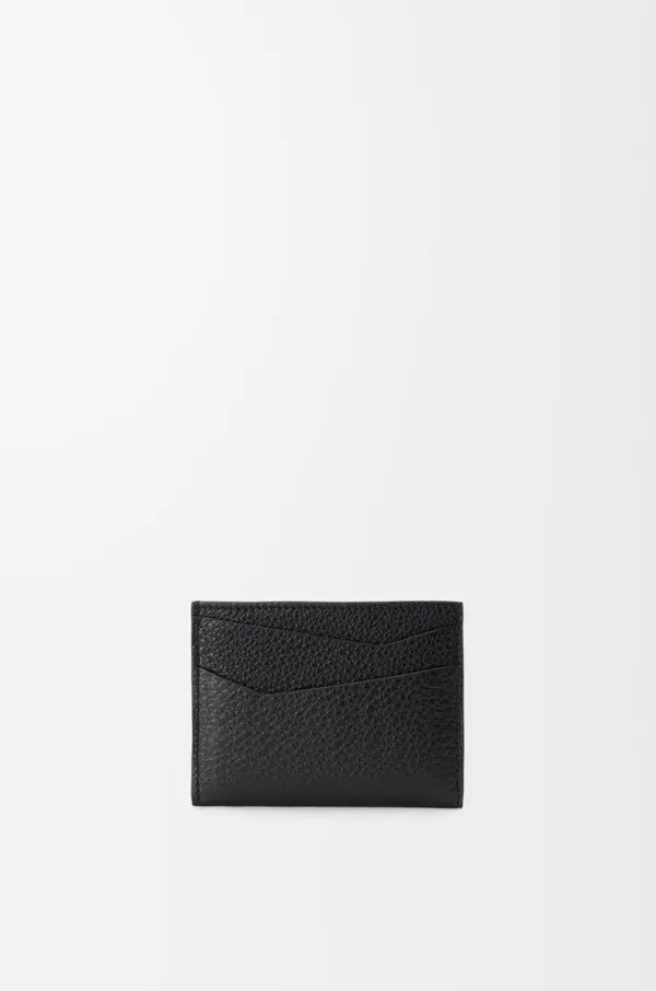 Loewe Puzzle Plain Cardholder In Supple Grained Leather Skin - Black