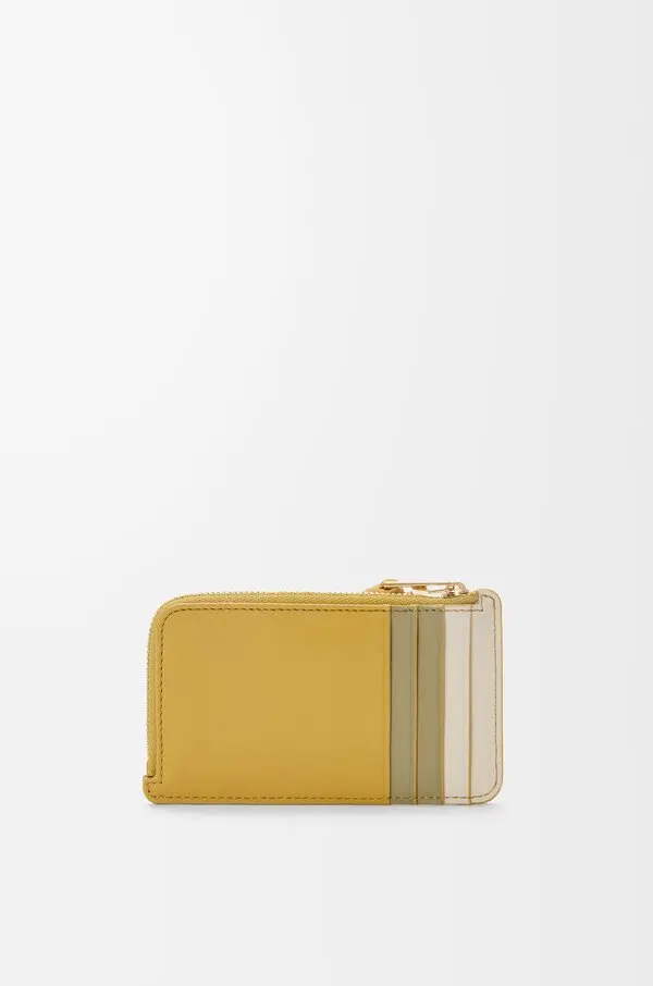 Loewe Puzzle Coin Cardholder In Classic Leather Skin - Ginger/sea Salt