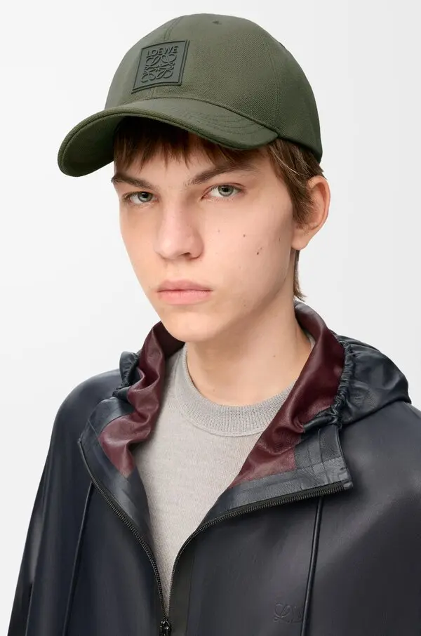 Loewe Anagram Patch Cap - Khaki Green
