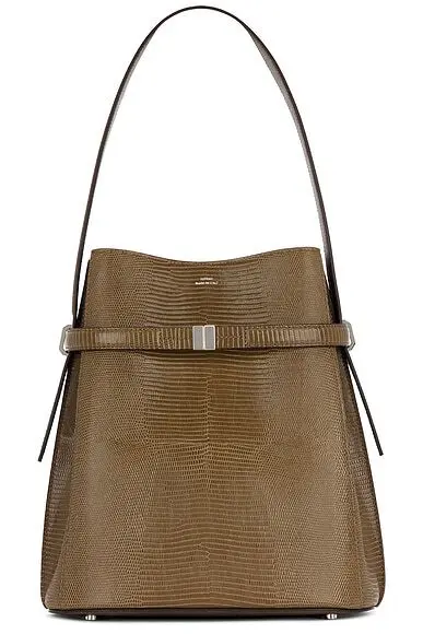 TOTEME Belted Lizard Embossed Bucket Bag