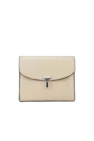 TOTEME T-lock Leather Cardholder - Fawn