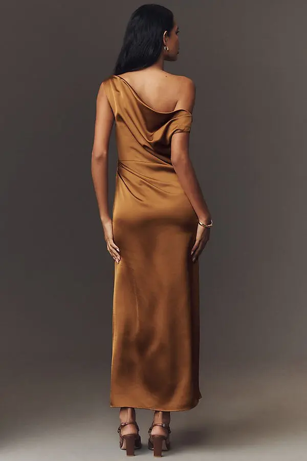 significant other gold dress Significant Other Jacy Dress In Dark Gold – The Dressing Room Hire main image 1