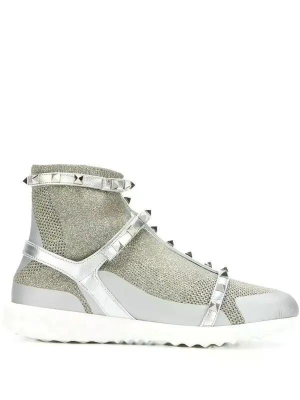 Valentino Garavani Rockstud High-top Sneakers - Metallic