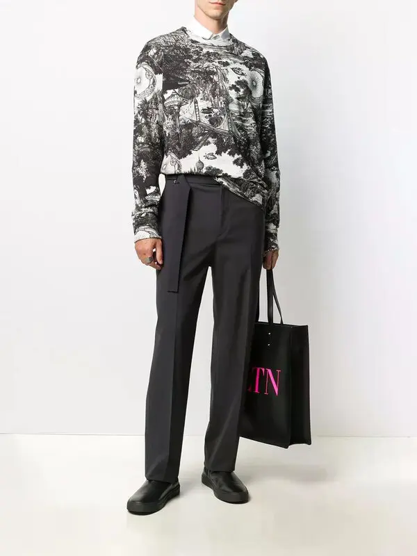 Valentino Garavani Belted Tailored Cut Trousers