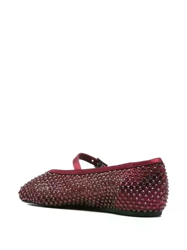 LE SILLA Gilda Crystal-embellished Ballet Flats - Red