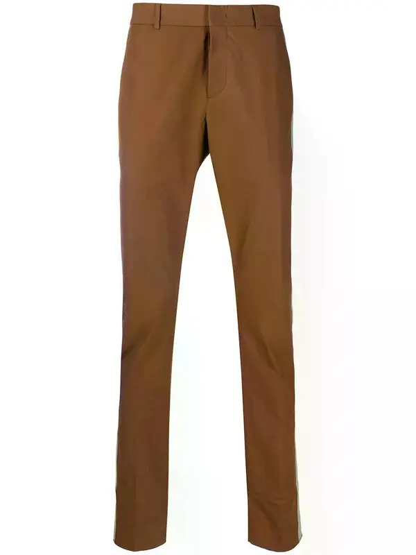 Valentino Garavani Contrast Panel Trousers - Brown