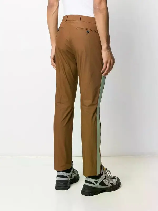 Valentino Garavani Contrast Panel Trousers - Brown
