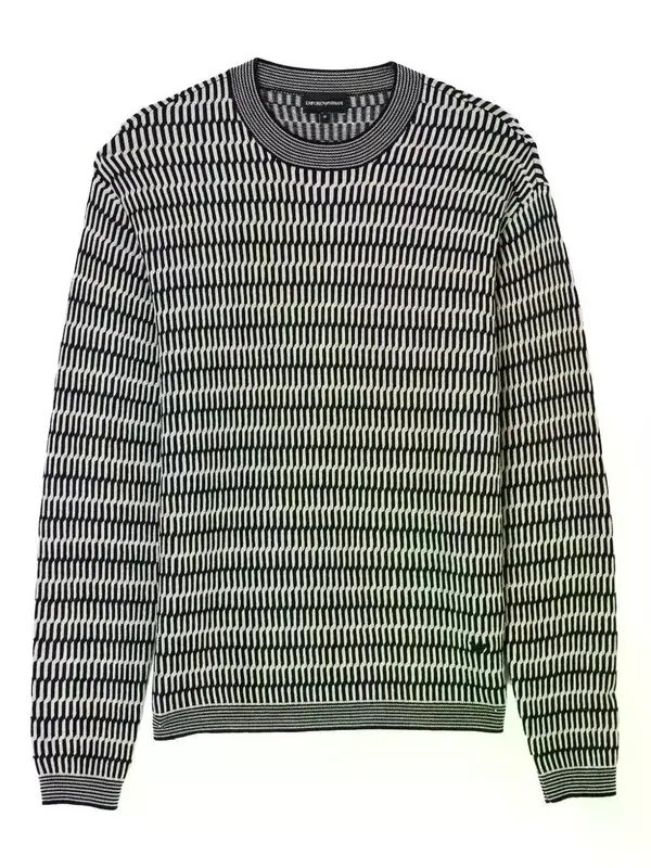 Emporio Armani Geometric-pattern Wool Sweater