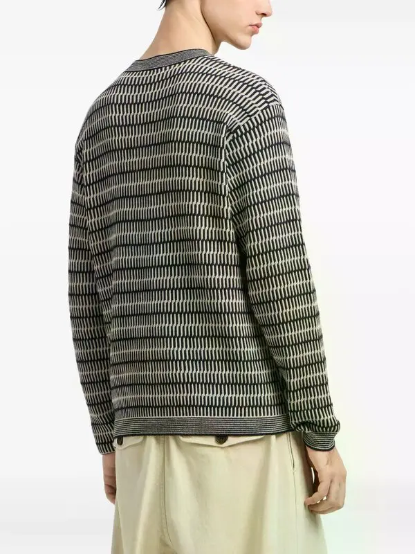 Emporio Armani Geometric-pattern Wool Sweater