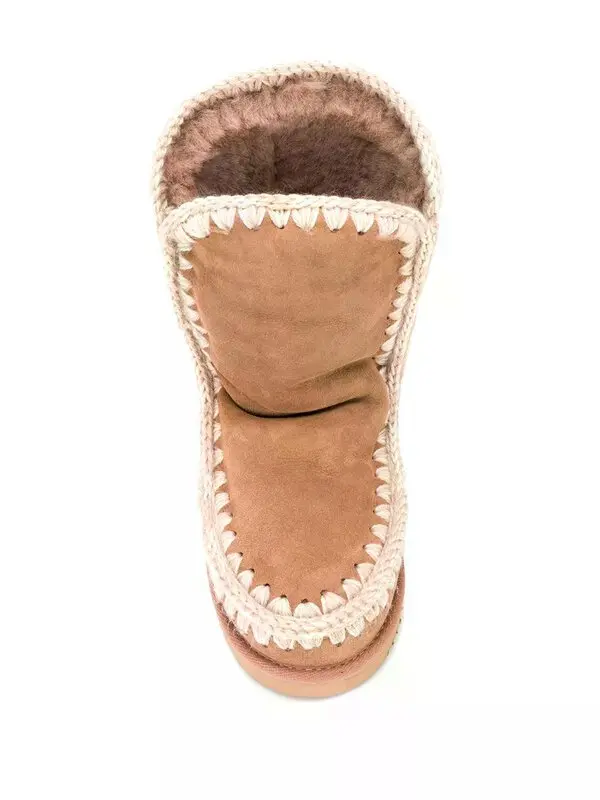 Mou Leather And Wool Slip-on Boots