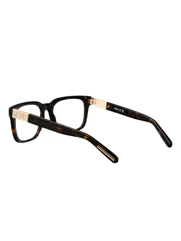 Gcds Tortoiseshell Wayfarer Glasses With Gold-tone Logo