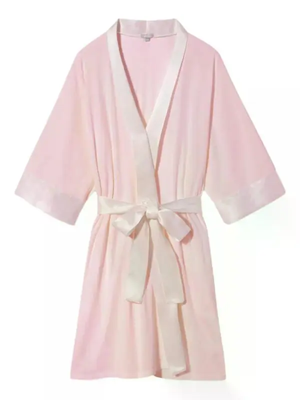 PJ HARLOW DREAMWEAR Satin-trimmed Robe