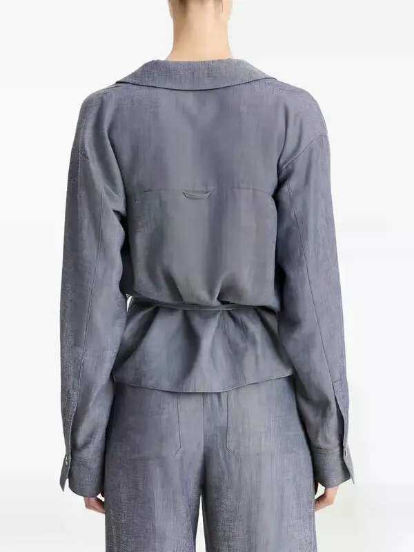 Vince Wrap-effect Collared Top